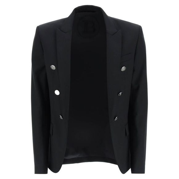 Balmain | Jackets & Coats | Balmain Six Button Slim Wool Jacket | Poshmark